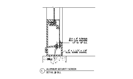 Aluminum Security Screen Cad