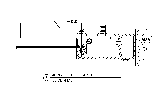 Aluminum Security Screen Cad