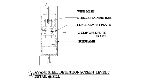Steel Detention Screen Cad