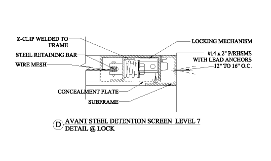 Steel Detention Screen Cad